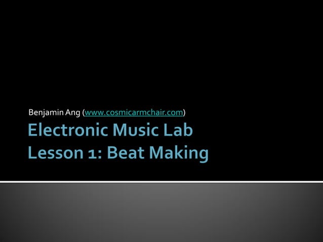 Ableton Lesson 1 Beat Making (electronic music lab) | PDF