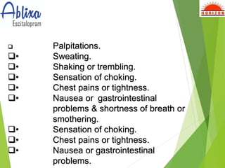 Ablixa ppt (Escitalopram) | PPT