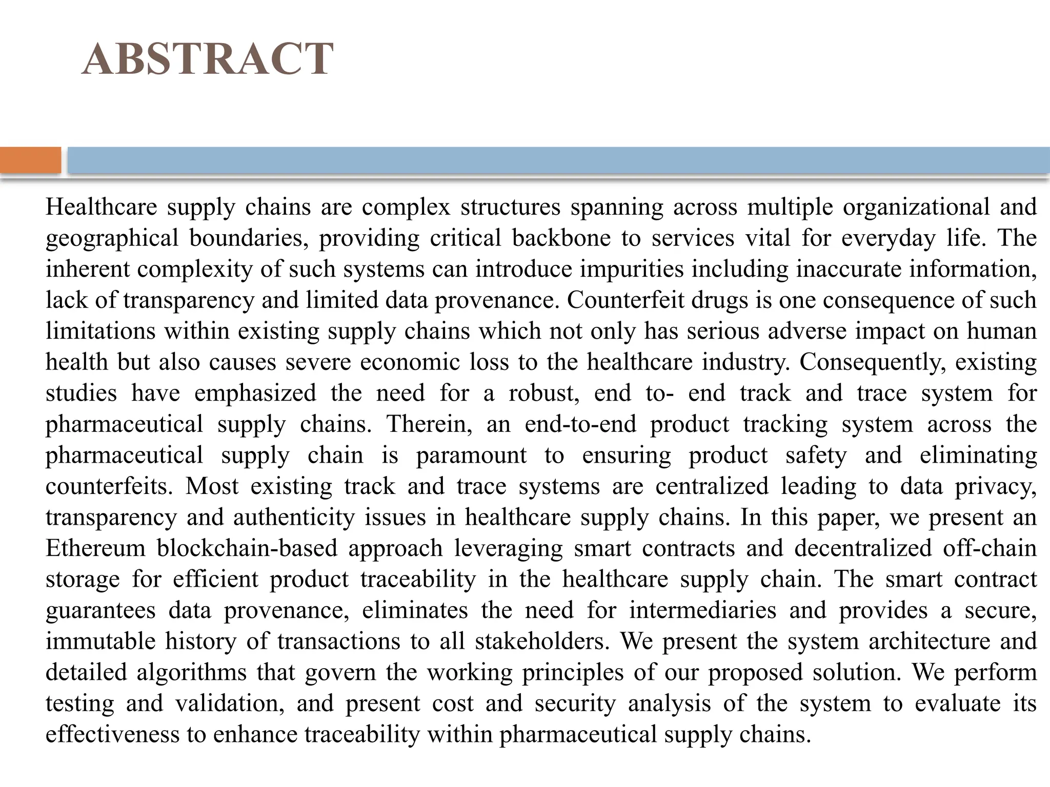 A Blockchain – Based Approach For Drug Traceability in Healthcare ...