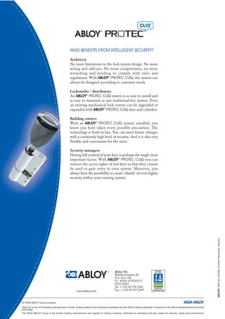 Abloy Smart Disc | PDF