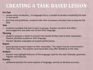 Lesson plans for activity based language teaching | PPT