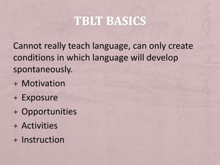 Lesson plans for activity based language teaching | PPTX