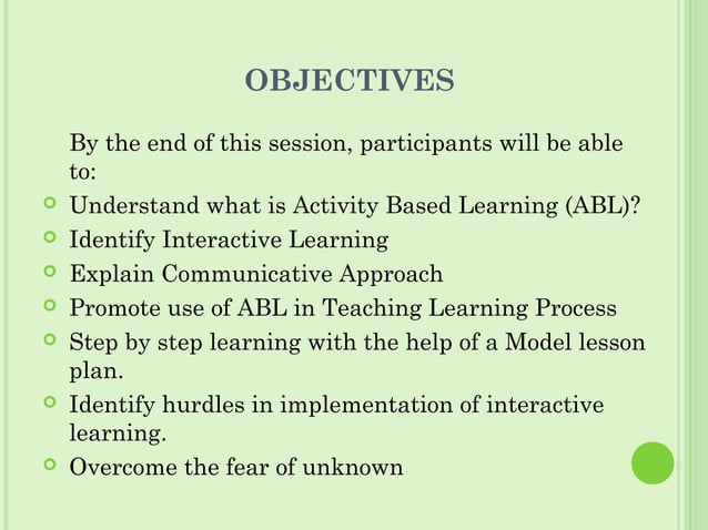 Activity Based Learning (ABL) Through Effectively Developed Lesson Plan ...