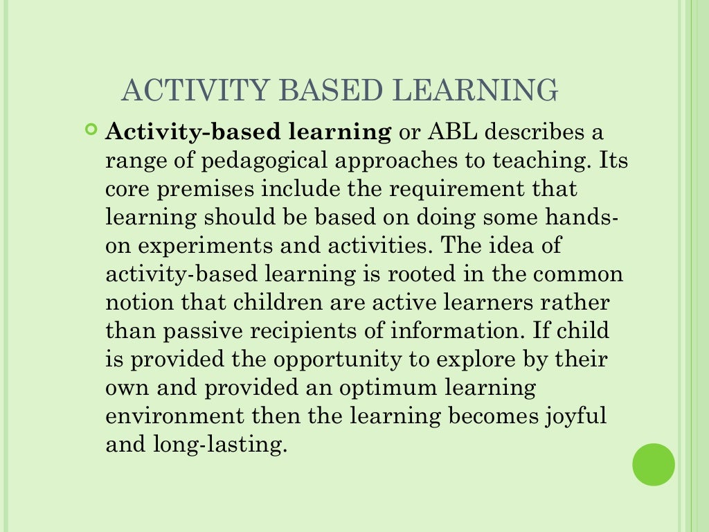 Activity Based Learning (ABL) Through Effectively Developed Lesson Pl…