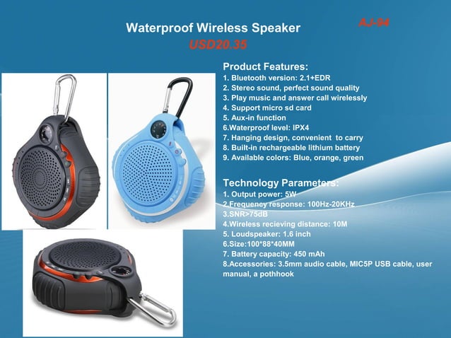A bluetooth speakers catalog | PPT