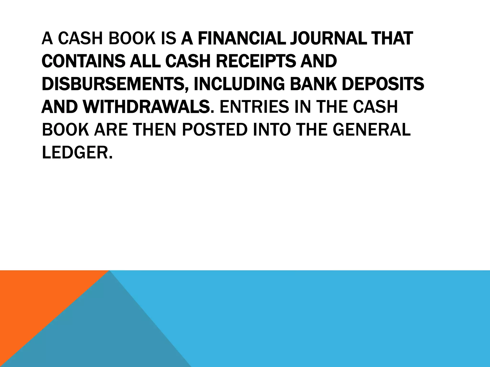 Cash Books | PPTX