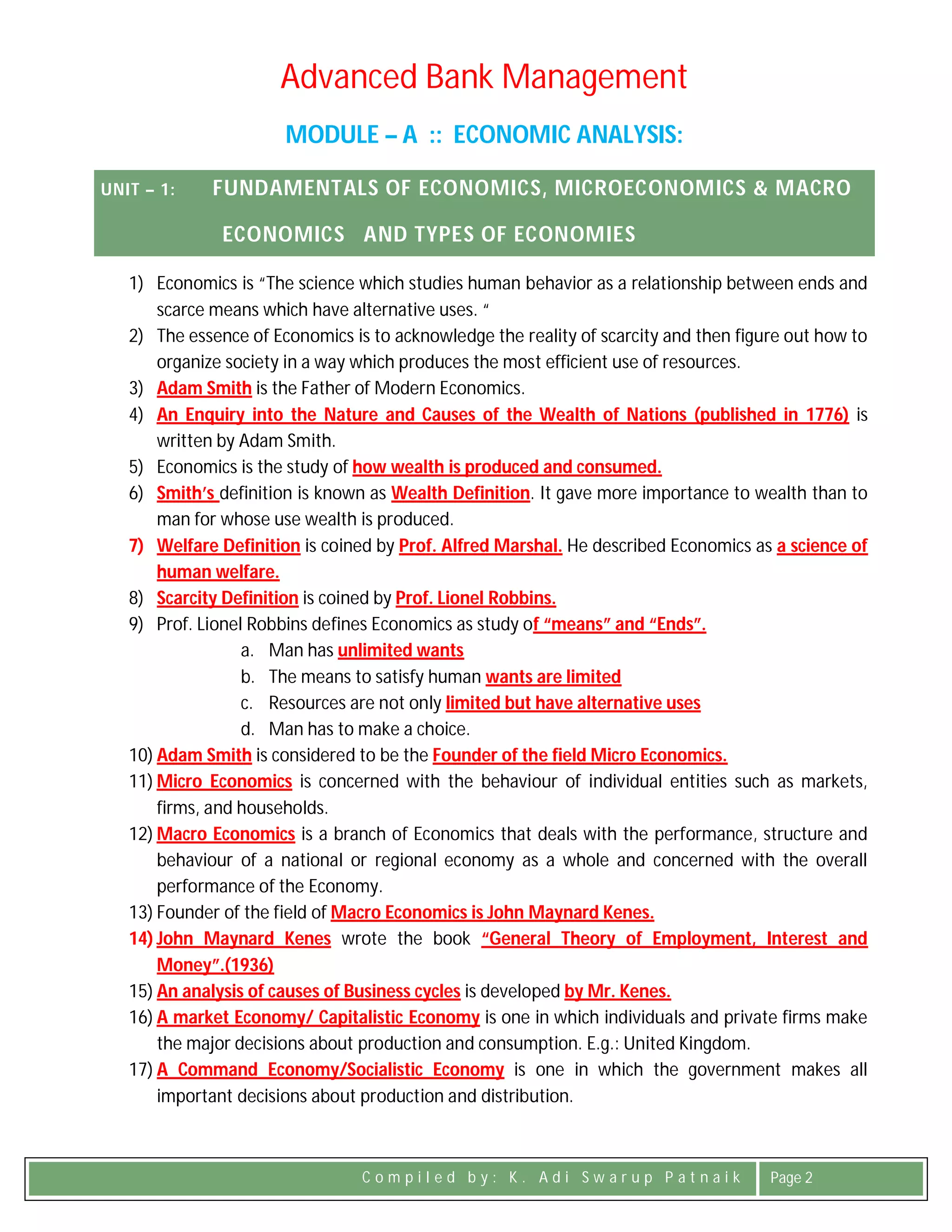 Abm a economics | PDF