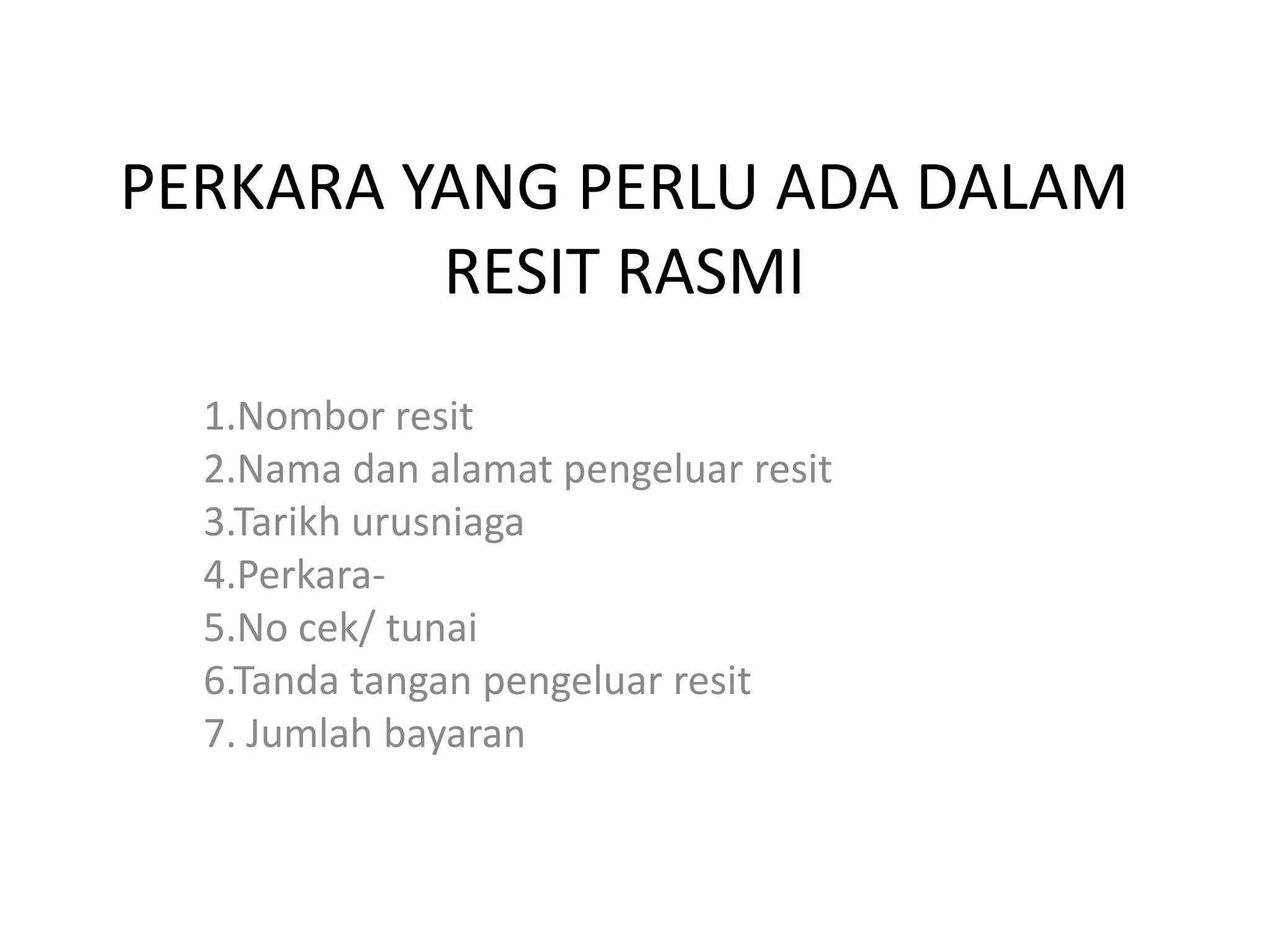 Abm baucar bayaran & resit rasmi | PDF