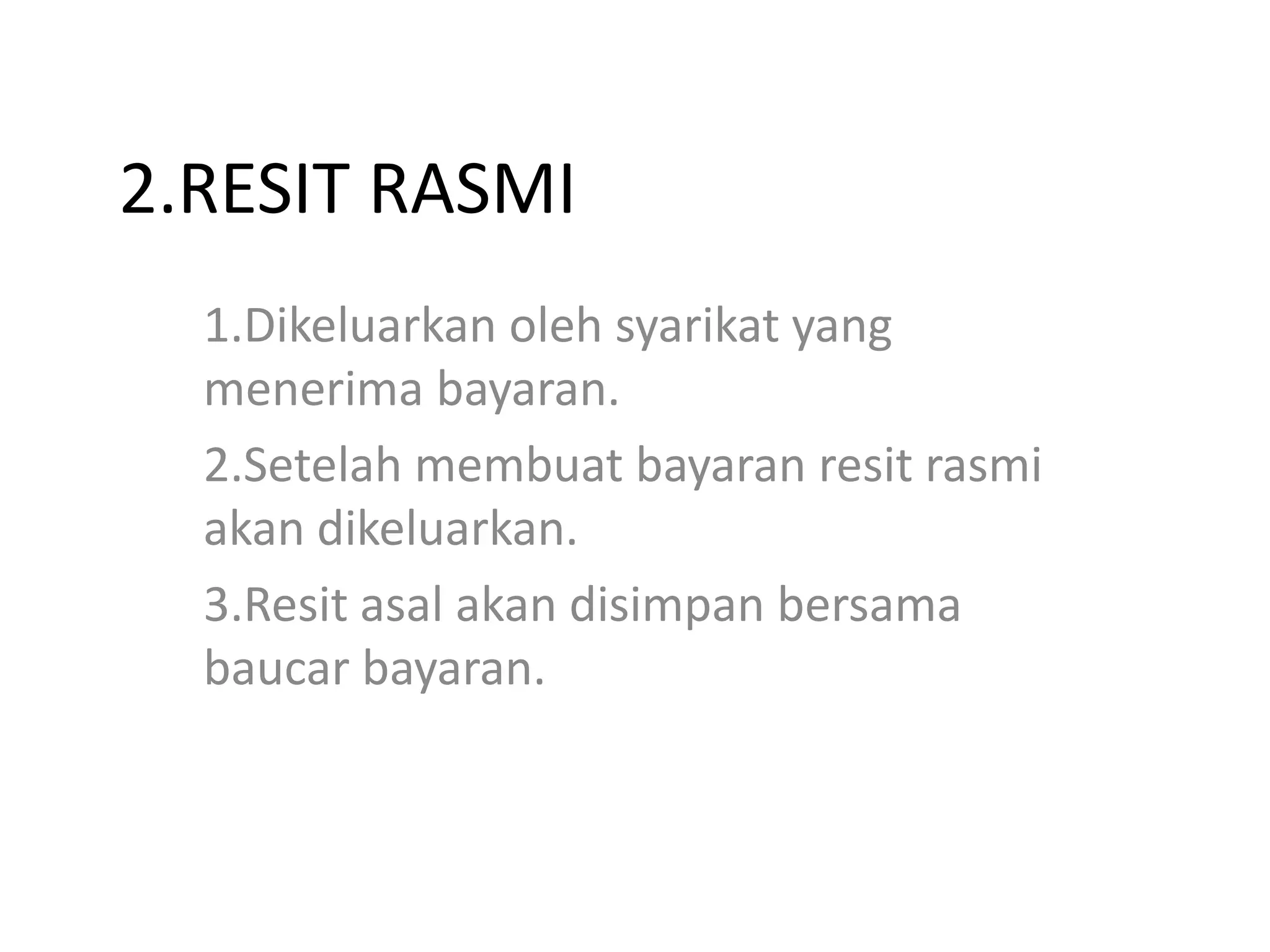 Abm baucar bayaran & resit rasmi | PDF
