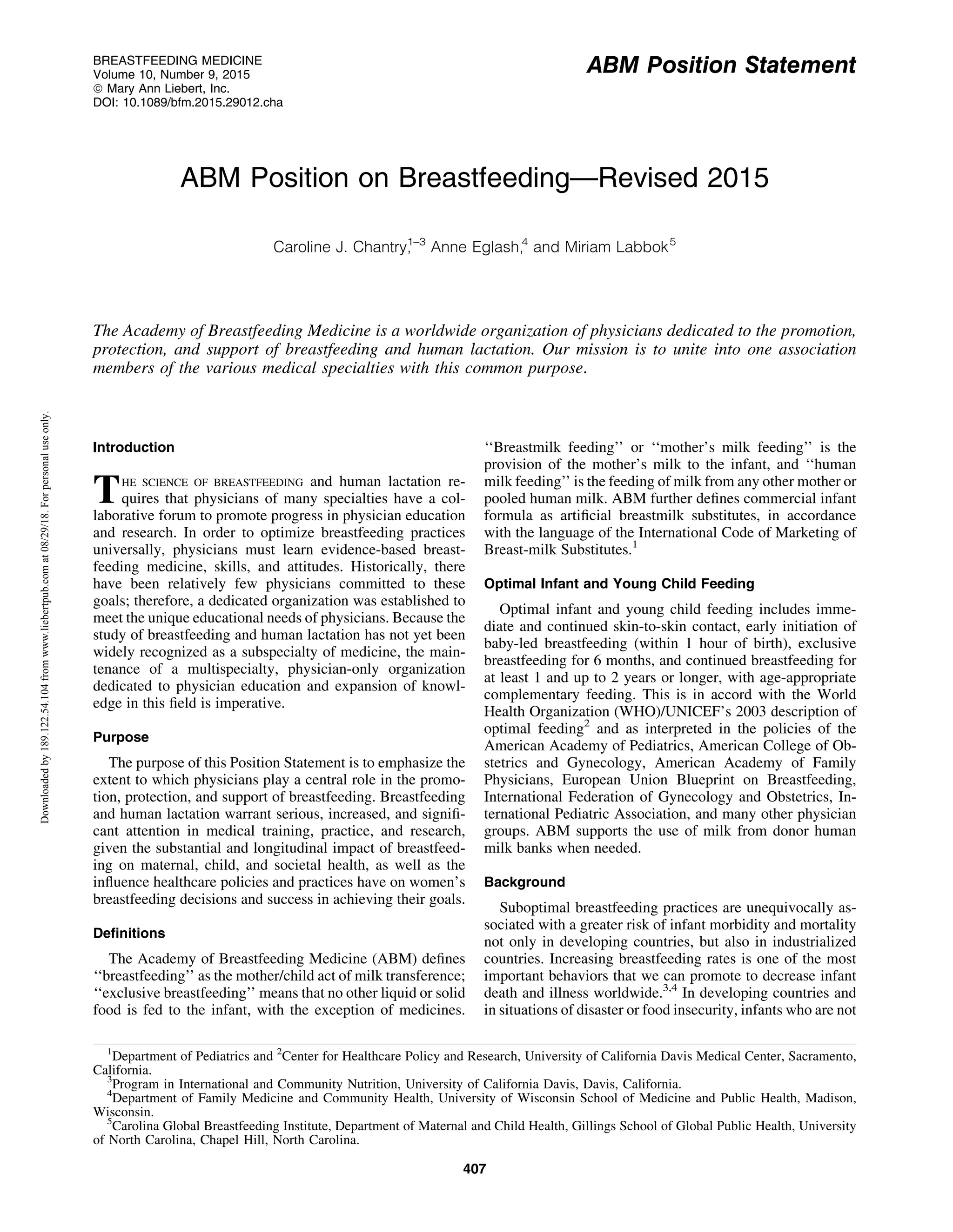 ABM - Academy of Breastfeeding Medicine / Academia de Medicina da ...