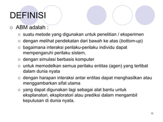 Introduction of Agent Based Modeling (ABM) for Customer Behavior Model ...