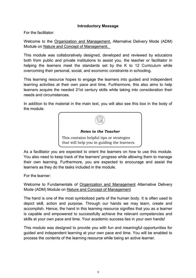 ABM 11_ORGANIZATION AND MANAGEMENT_Q1_W1_Mod1.pdf | Executive Leadership & Management | Business