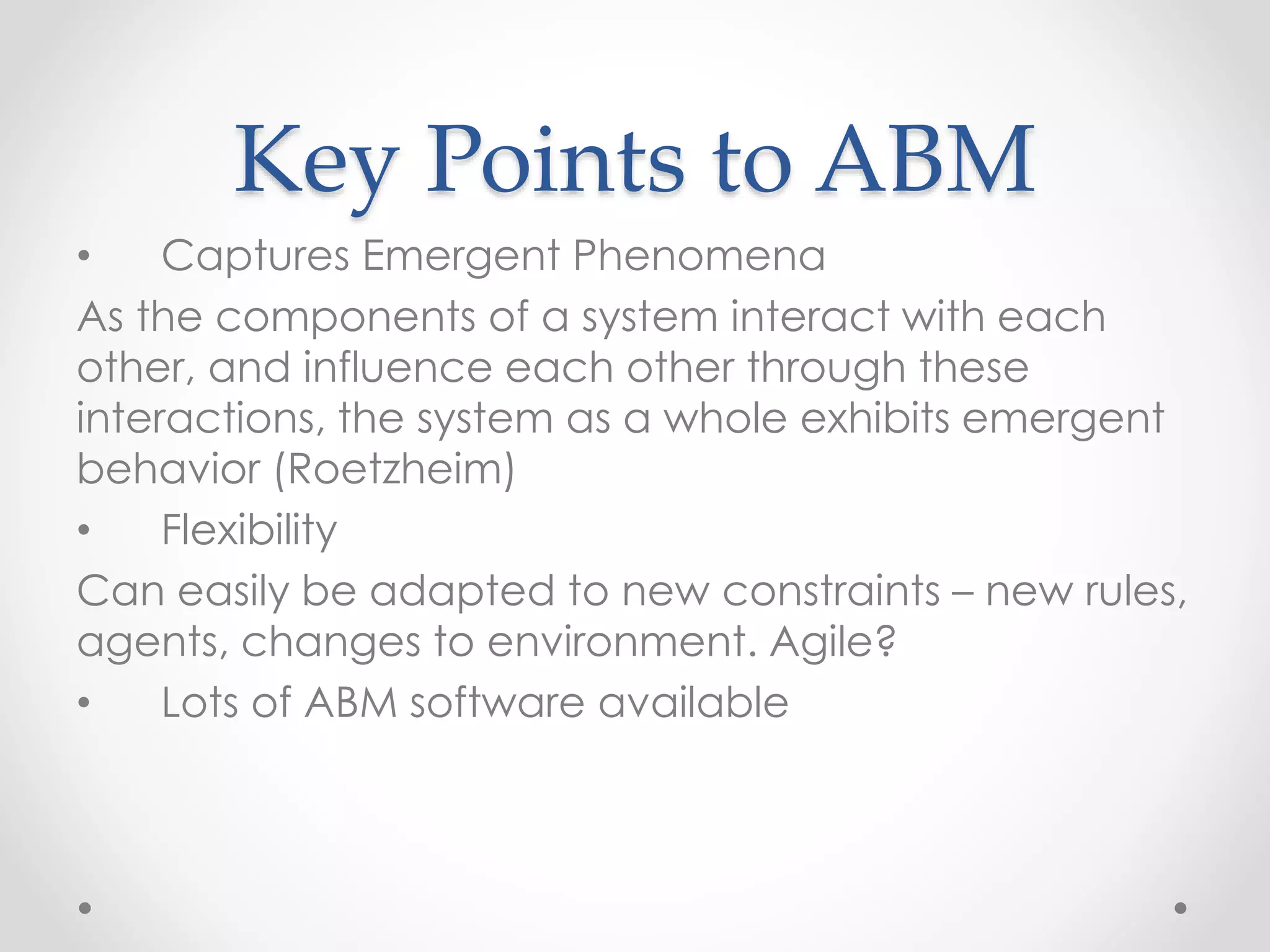 Agent Based Models | PPTX