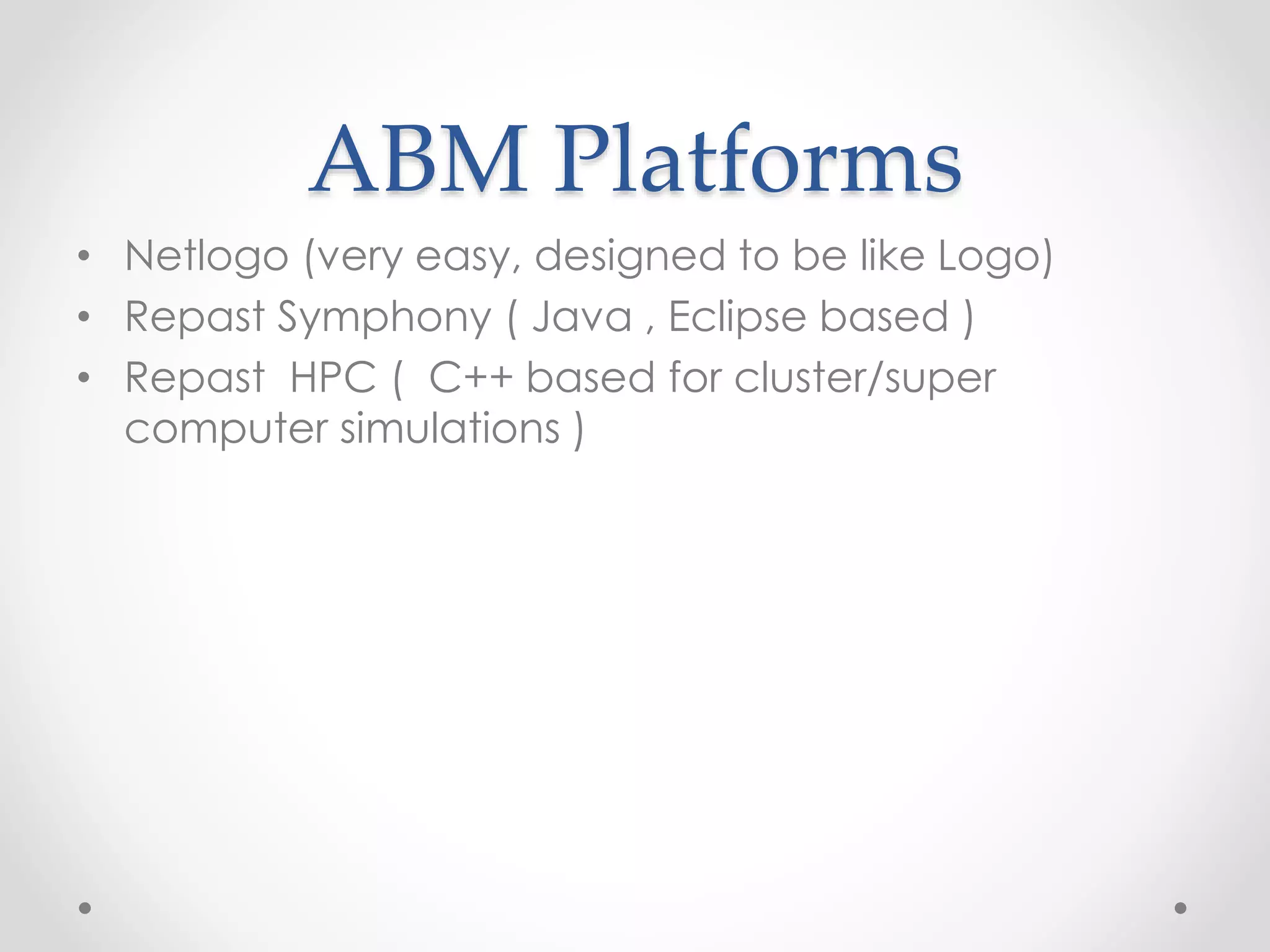 Agent Based Models | PPTX