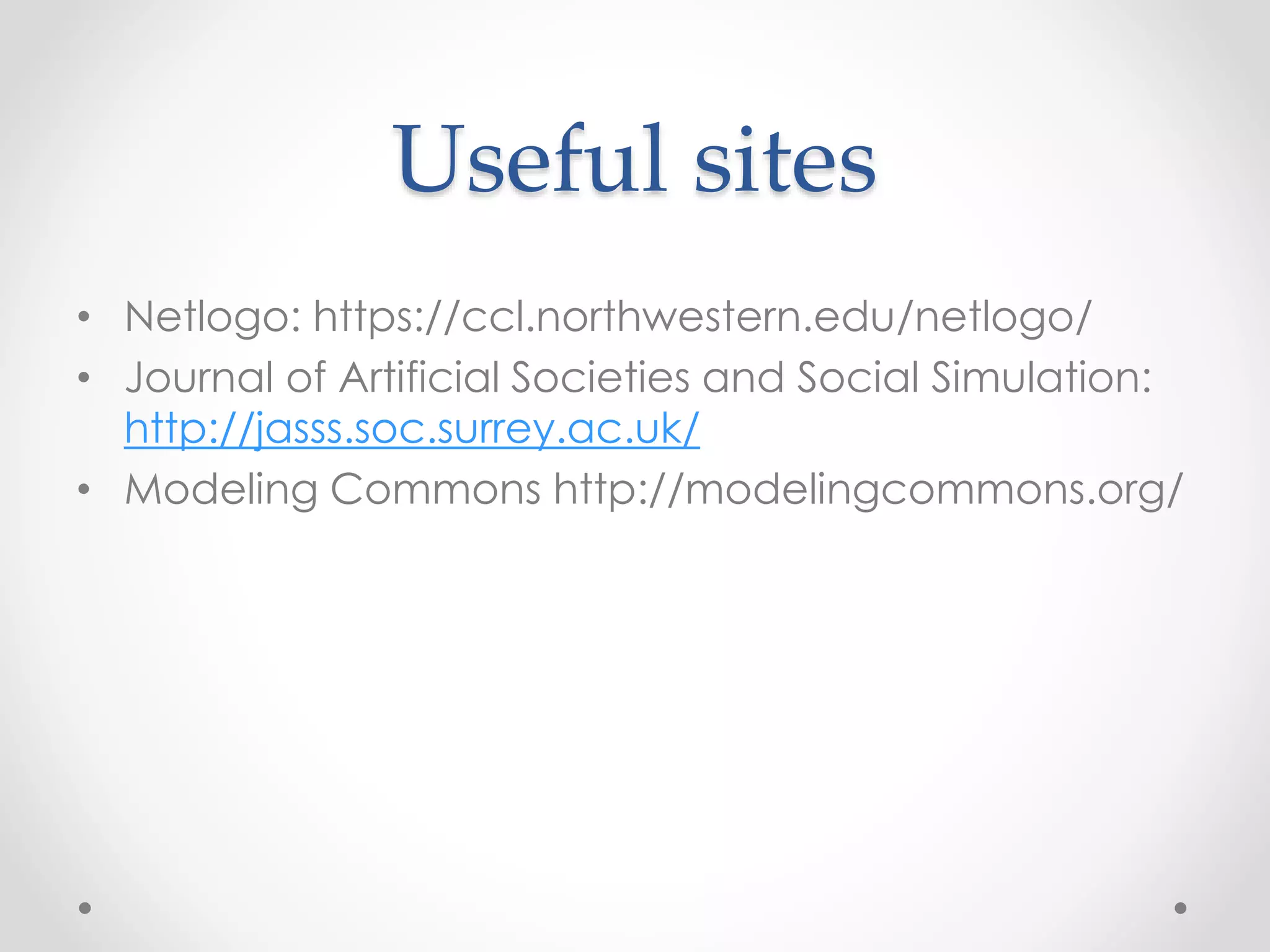 Agent Based Models | PPTX