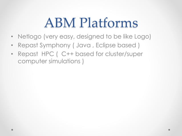 Agent Based Models | PPTX | Technology & Computing