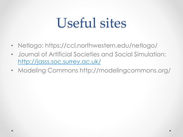 Agent Based Models | PPTX | Technology & Computing