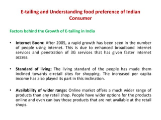 ABM910 4. E-tailing and Understanding food preference of Indian ...