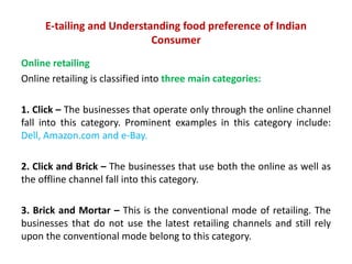 ABM910 4. E-tailing and Understanding food preference of Indian ...