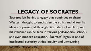 Life and works of Socrates in Philosophy | PPT