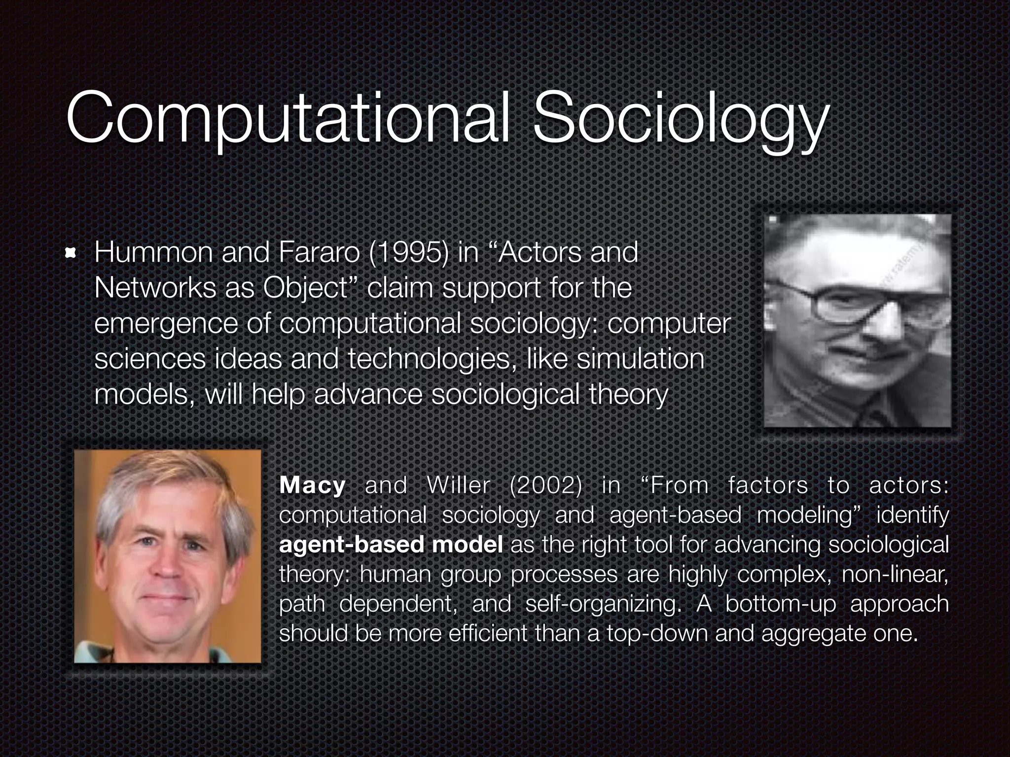 Agent-Based Modeling for Sociologists | PDF