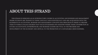 ABM Strand K to 12 Program | PPTX