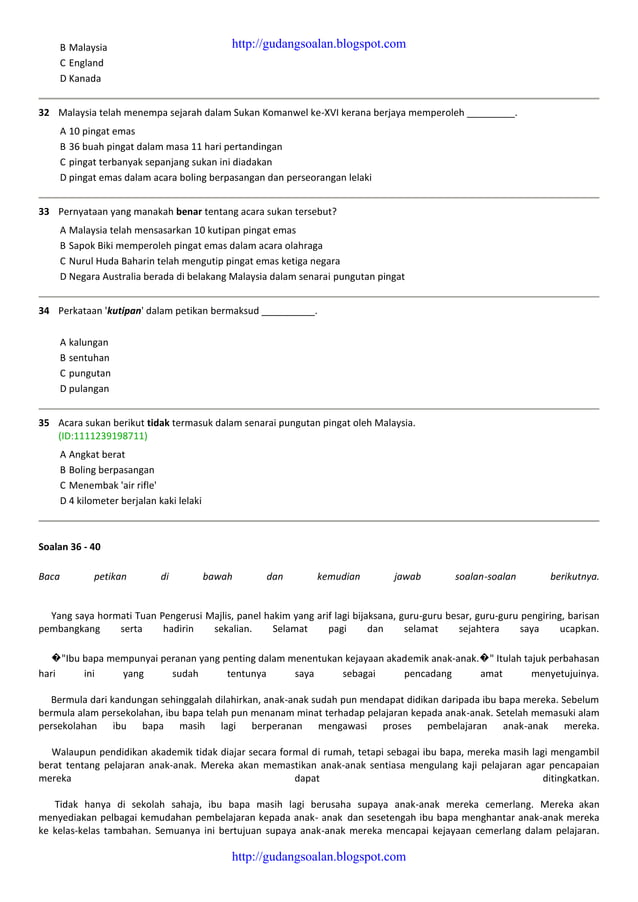 A bmk1 ujianupsr_set1_08 | PDF