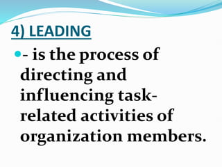 DEFINITION AND FUNCTIONS OF ORGANIZATION AND MANAGEMENT | PPTX