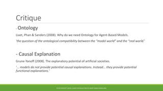 A Brief Introduction to Agent-Based Modelling | PPTX