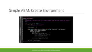 A Brief Introduction to Agent-Based Modelling | PPTX