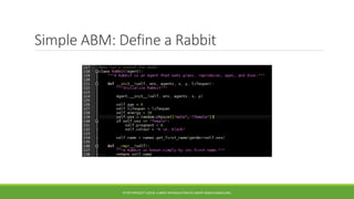 A Brief Introduction to Agent-Based Modelling | PPTX