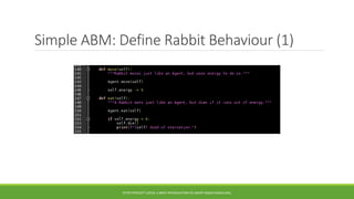 A Brief Introduction to Agent-Based Modelling | PPTX