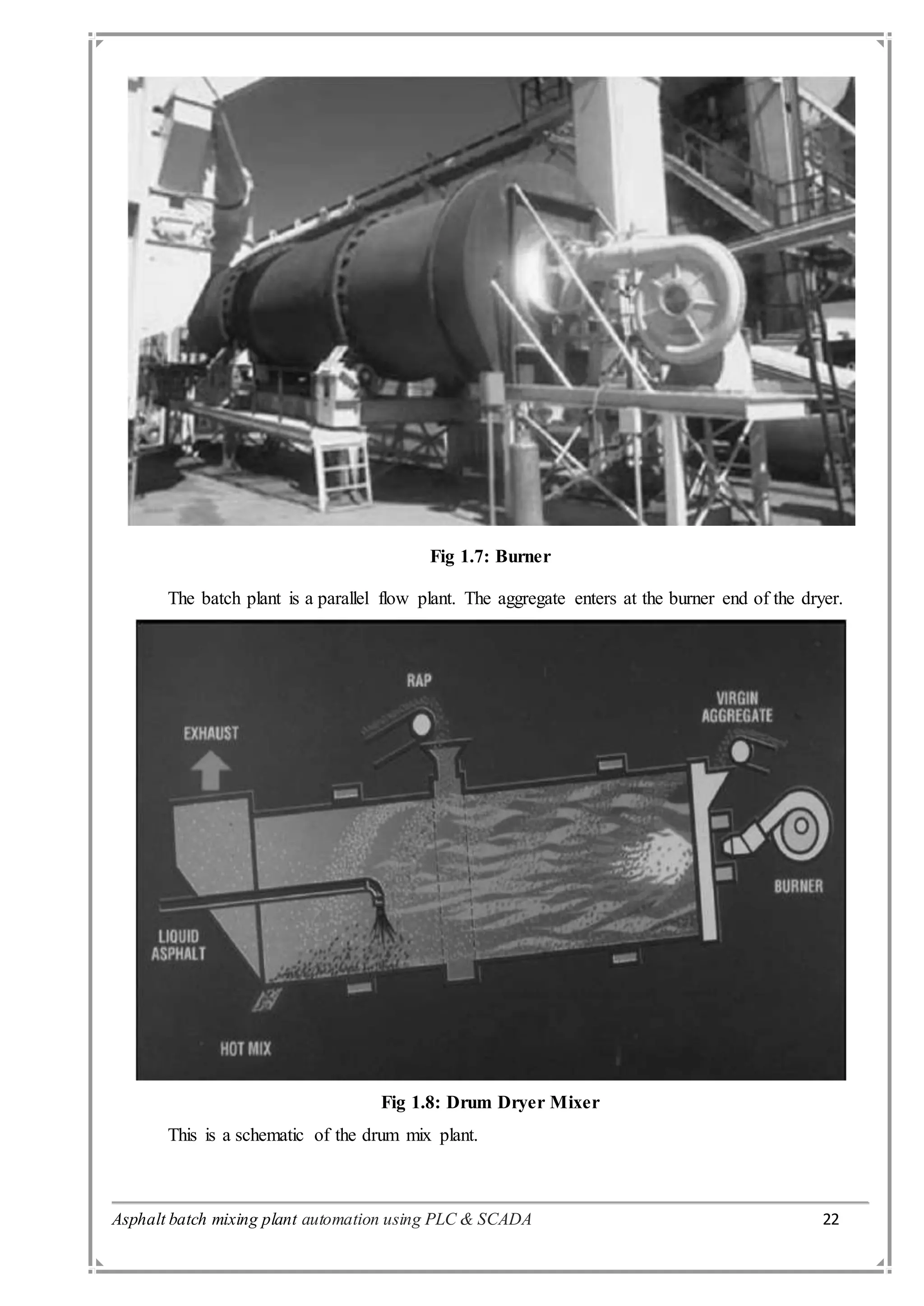 Asphalt batch process with PLC & SCADA full report | DOCX