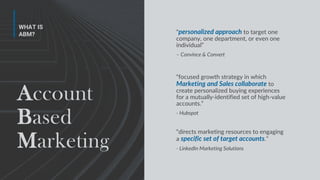 Account-Based Marketing (ABM) | PDF