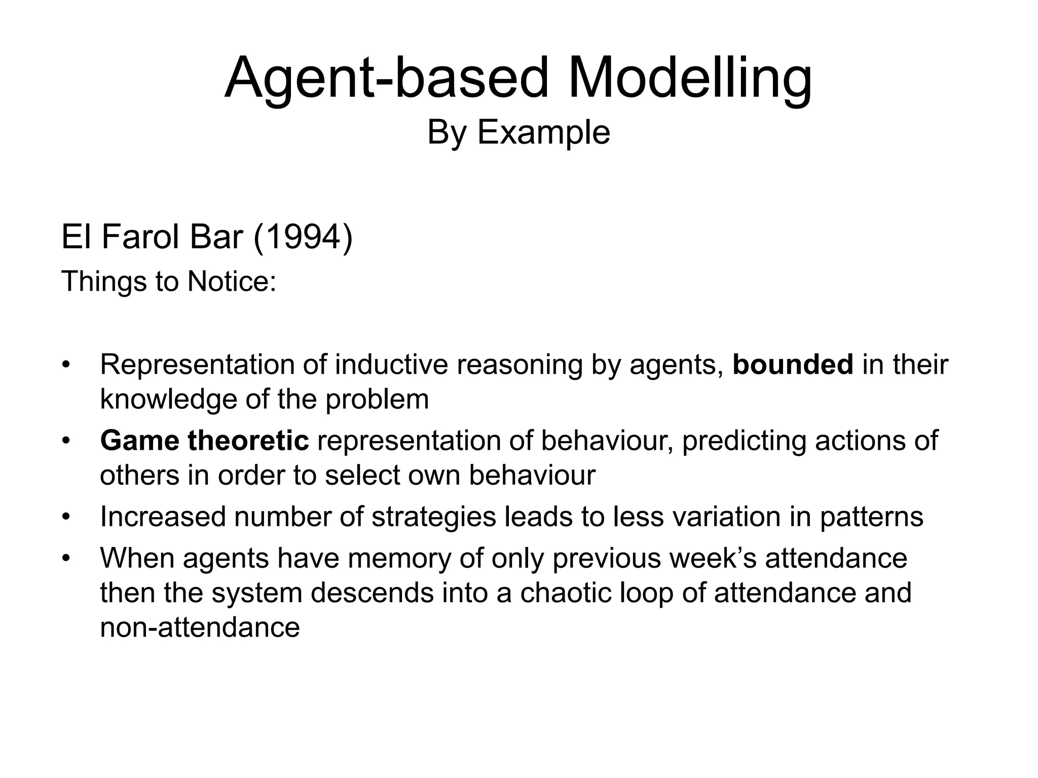 Introduction to Agent-based Modelling | PPTX