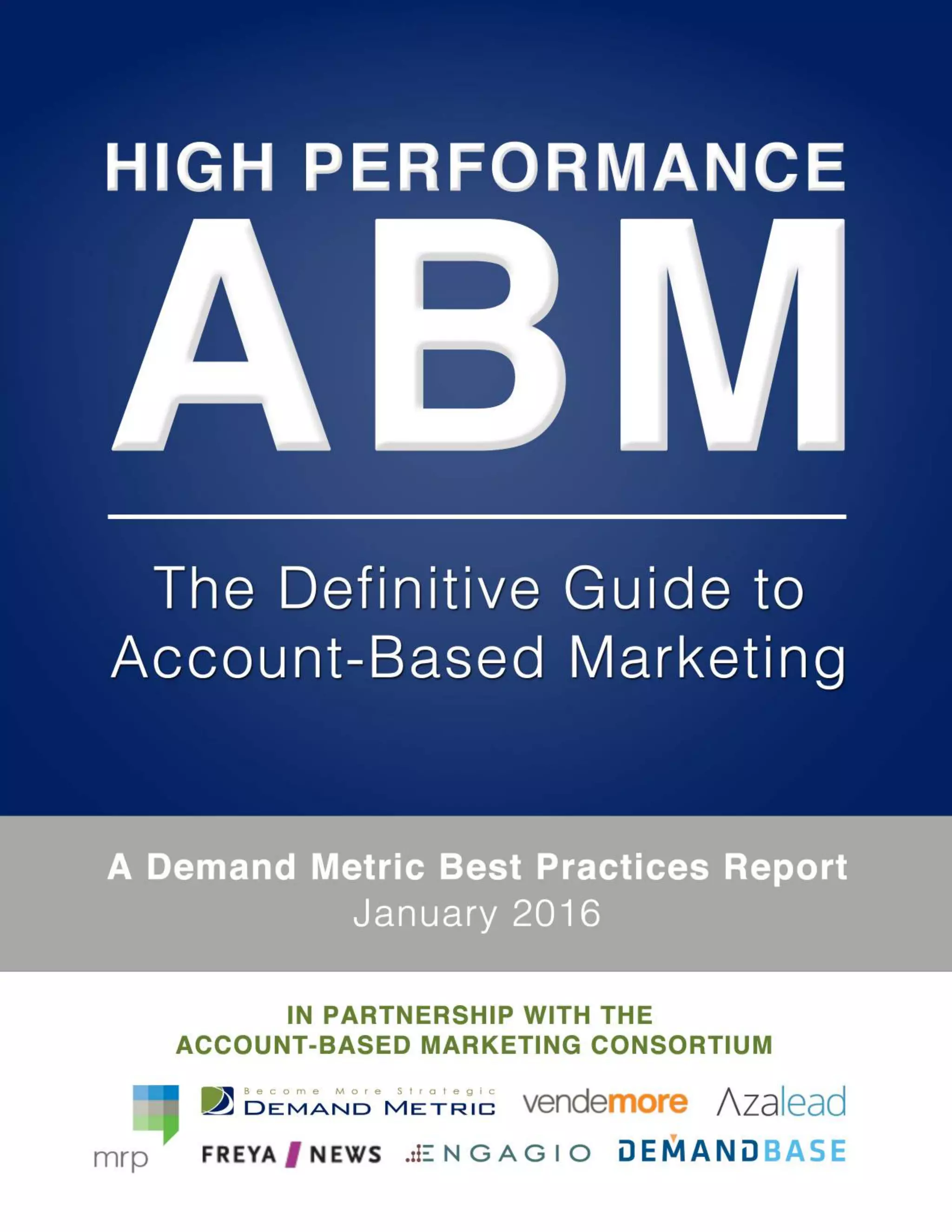 High Performance ABM Best Practices Report | PDF