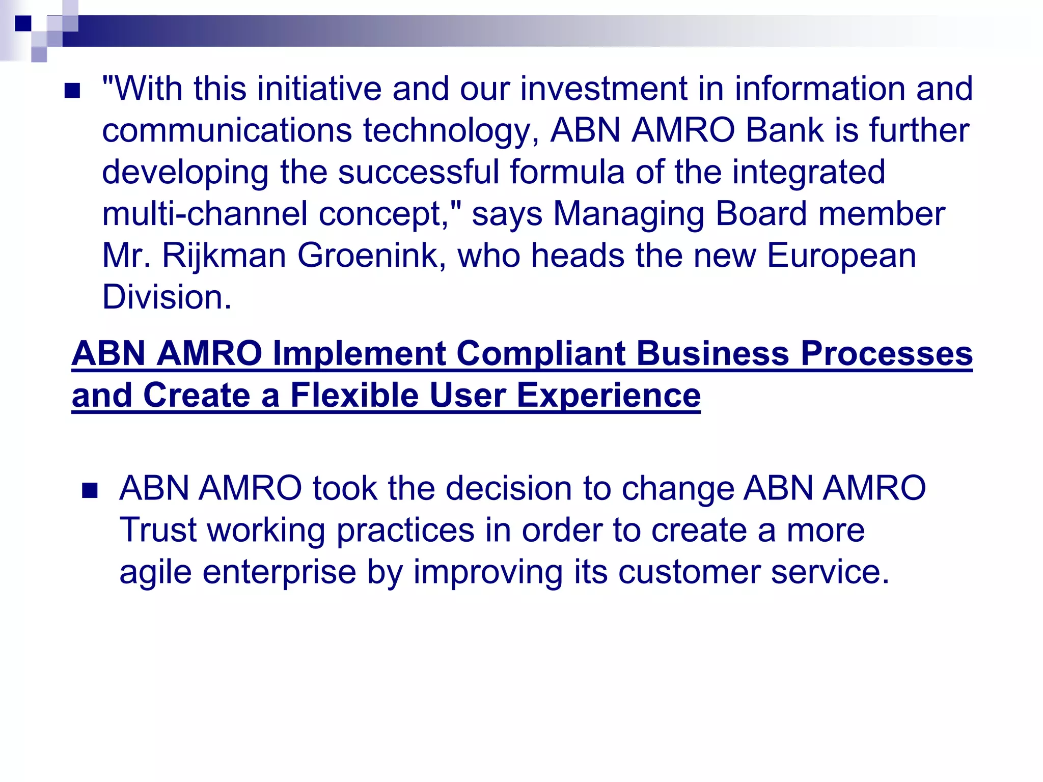 ABN AMRO E-LEARNINGAND CULTURE | PPTX