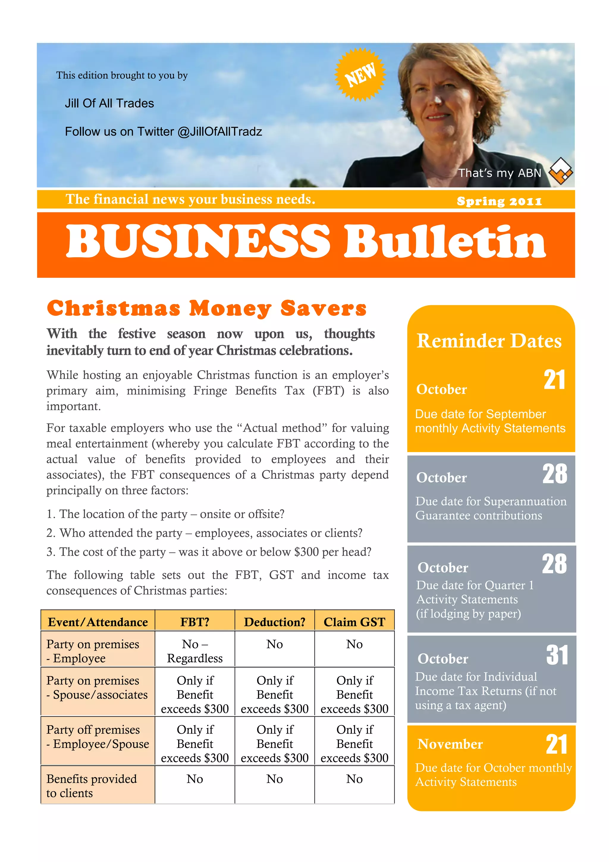 Abn business bulletin jill ofalltradz | PDF