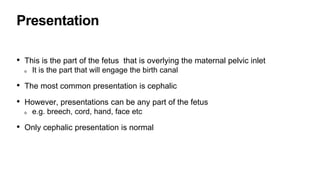 Abnormal lie & presentations; basic concepts | PPTX