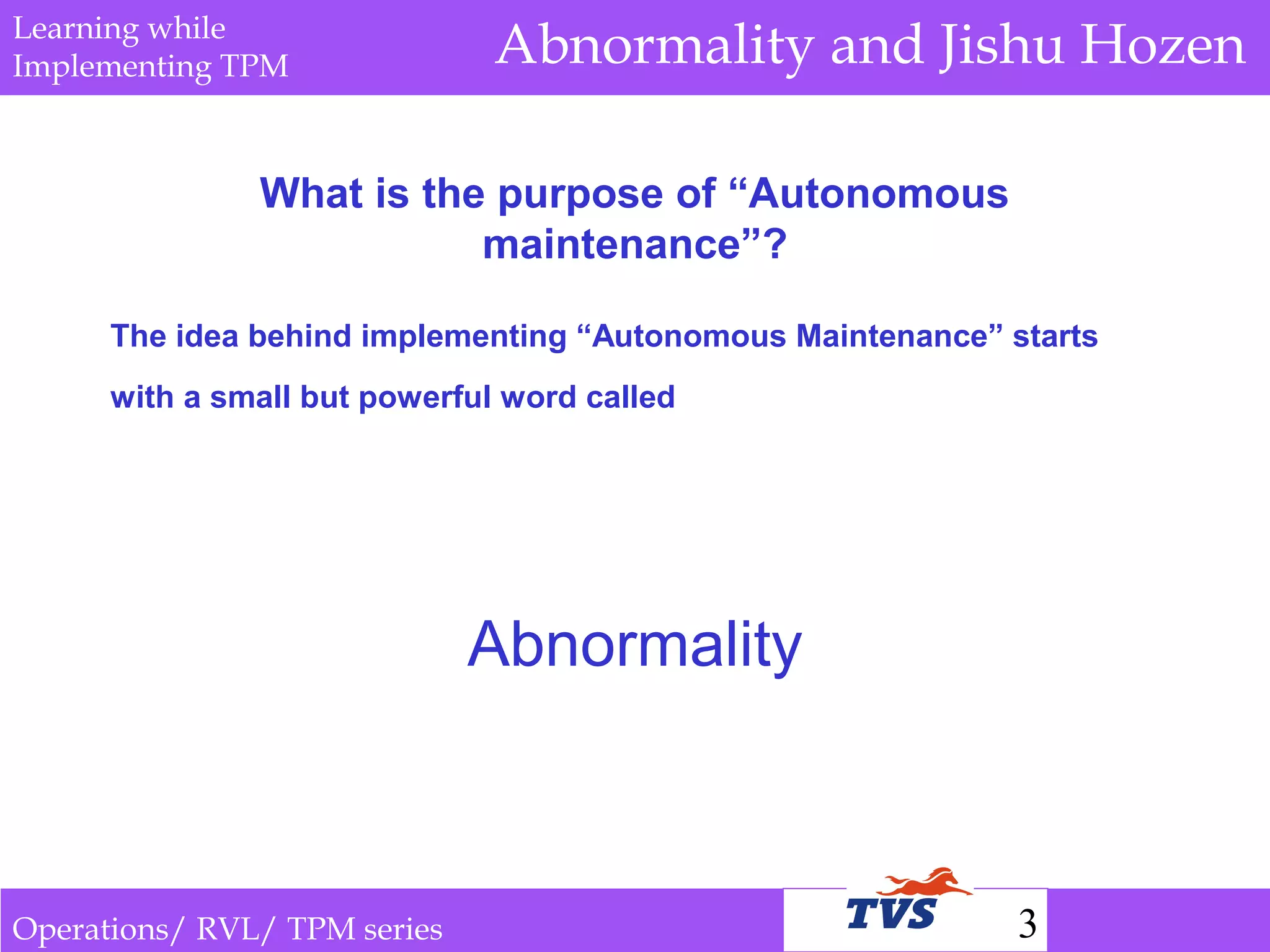 Abnomality and jishu hozen | PPT