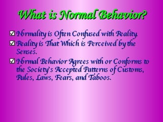 Abnormal Behavior | PPT