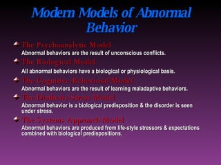 Abnormal Behavior