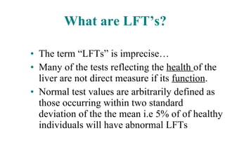 Abnormal LFT's | PPT