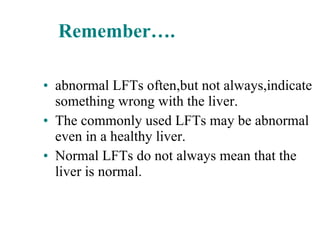 Abnormal LFT's | PPT