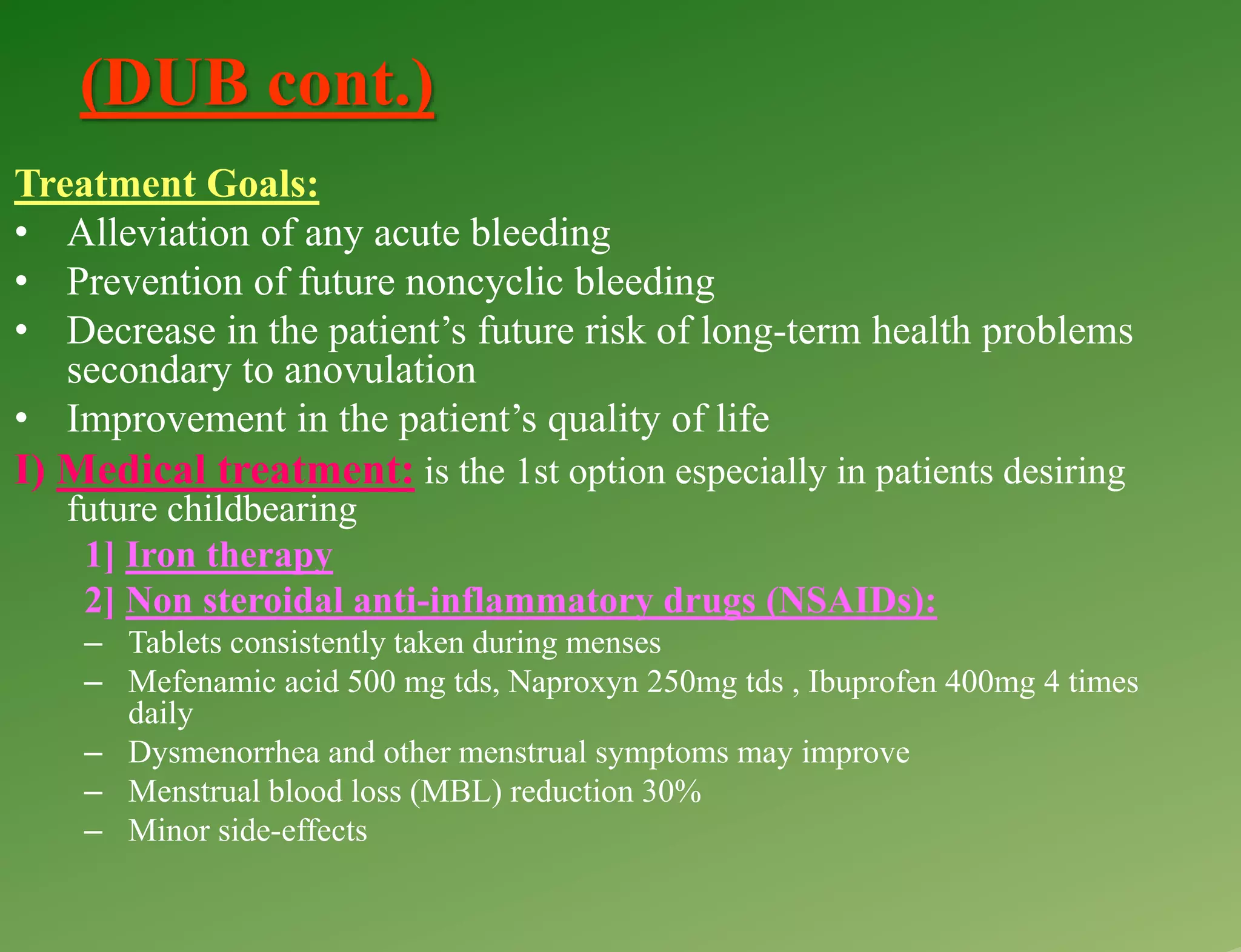 Dysfunctional uterine Bleeding is type of Abnormal bleeding from the ...