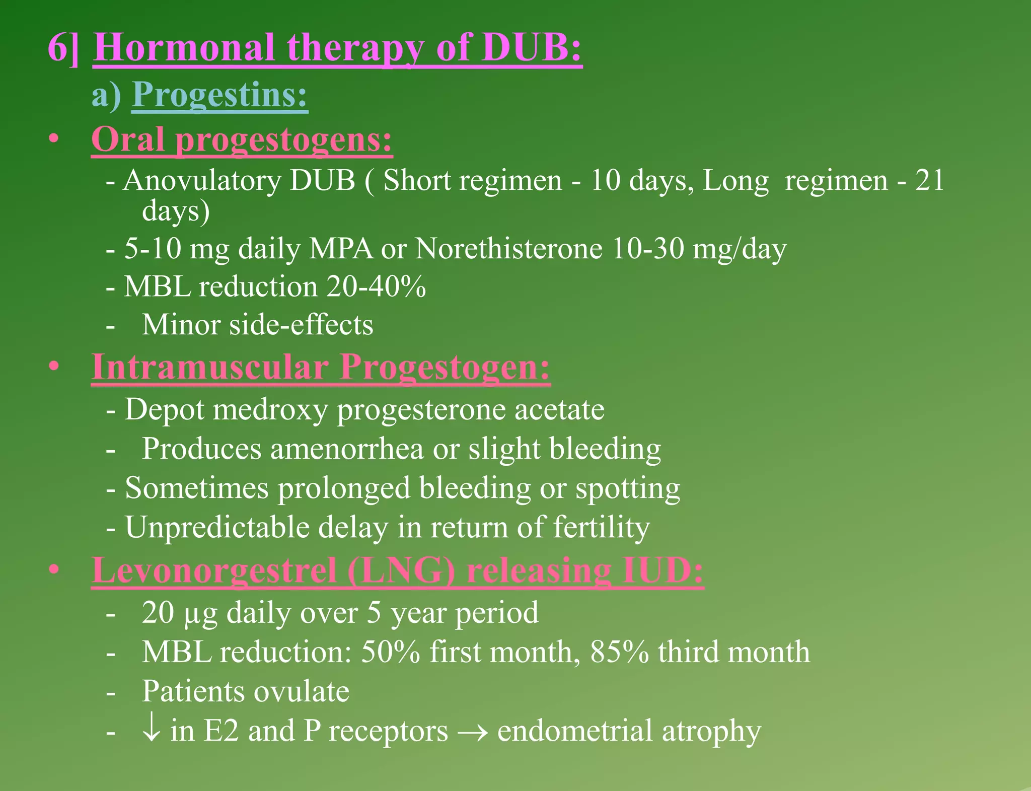 Dysfunctional uterine Bleeding is type of Abnormal bleeding from the ...