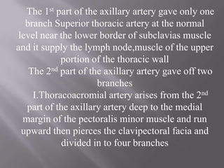 Abnormal branching pattern of the axillary artery | PPT