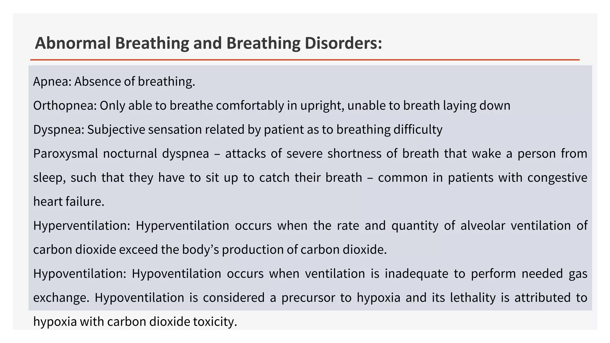 Abnormal breathing and breathing disorders | PDF