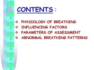 abnormal breathing patterns in respiratory system | PPTX