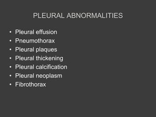 Abnormal Chest X rays | PPTX